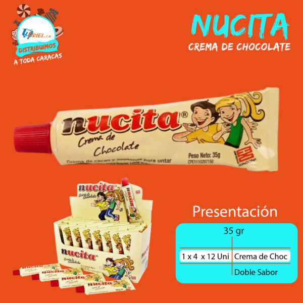 Nucita Tubo Crema y Doble Sabor - Distribuidora Uriel CA
