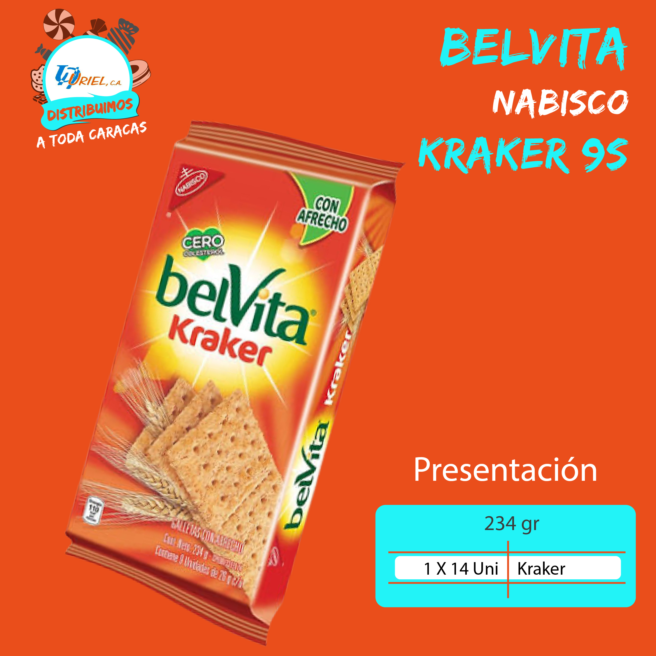 Galletas Belvita Hony y Kraker Bran - Distribuidora Uriel CA