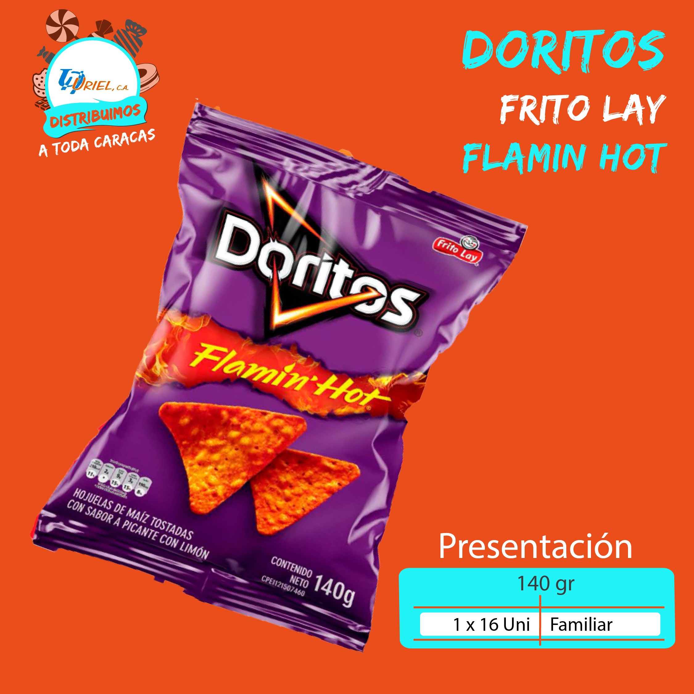 Doritos Flamin Hot Frito Lay - Distribuidora Uriel CA