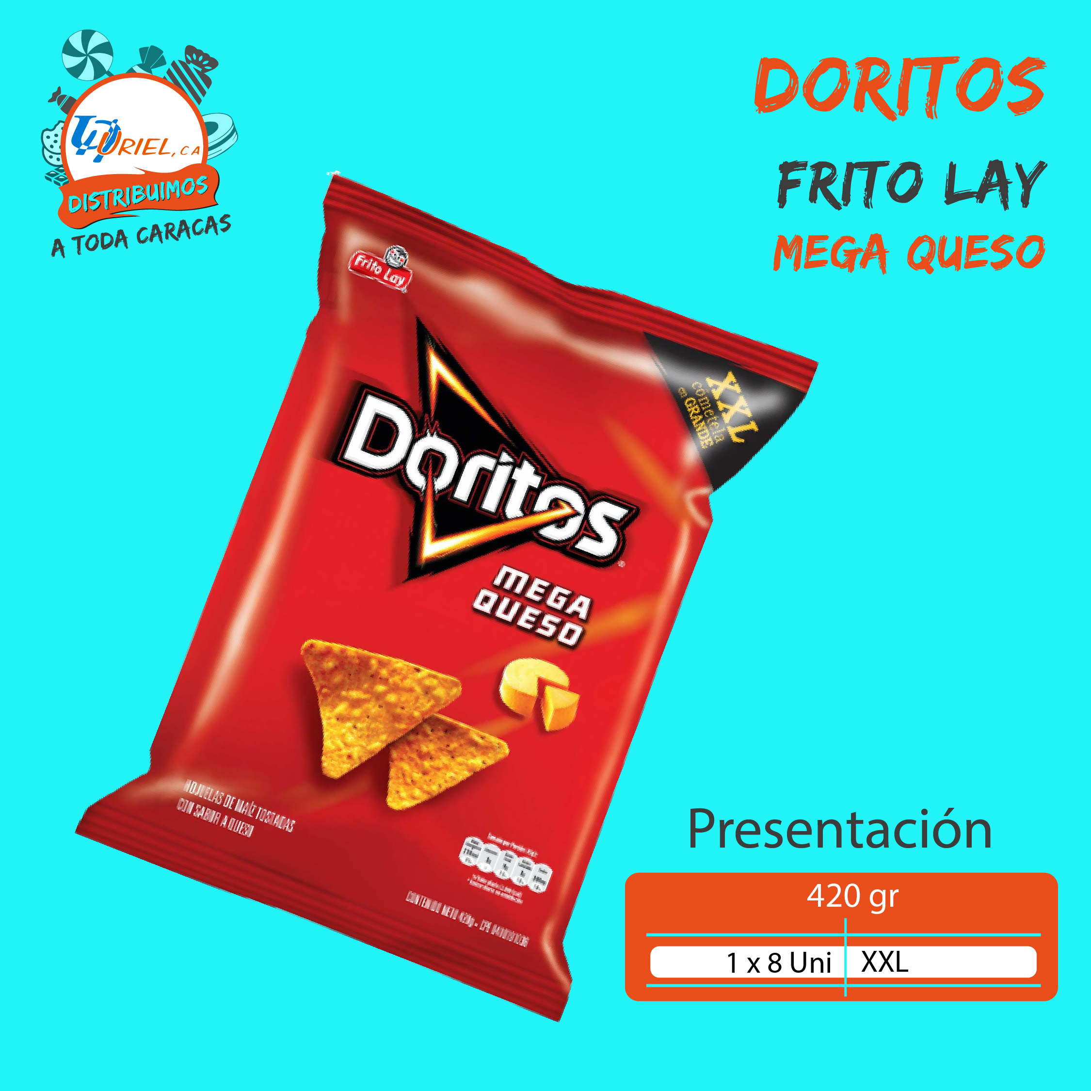 Doritos Mega Queso Frito Lay - Distribuidora Uriel CA