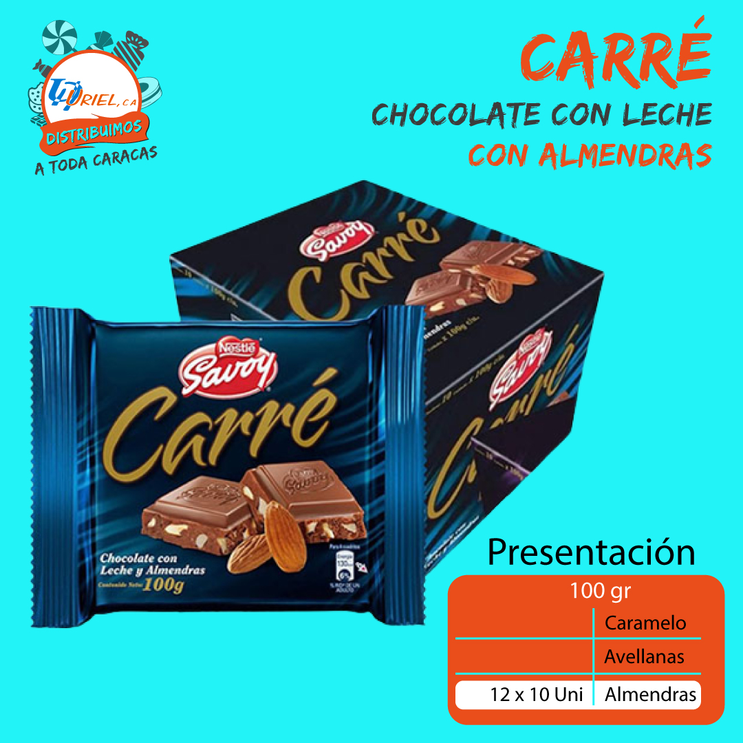 Carré Chocolate Con Leche y Avellana - Confitería Uriel C.A
