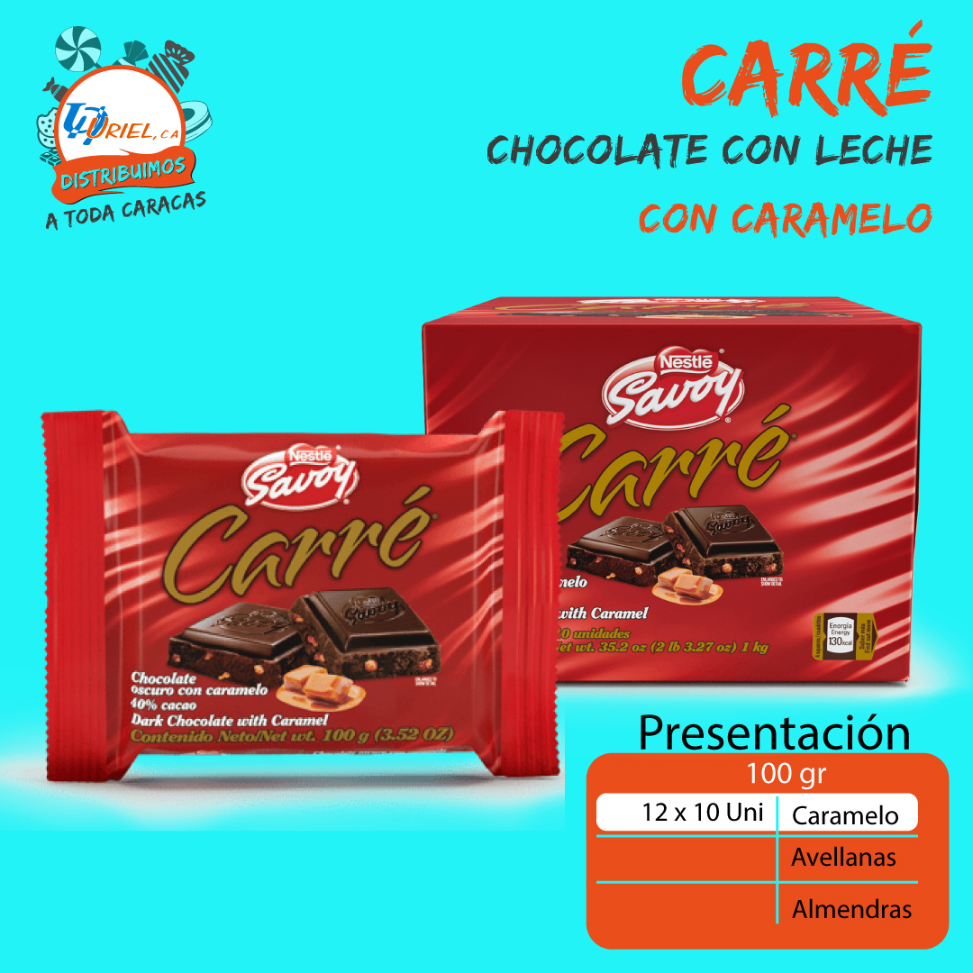 Carré Chocolate Con Leche y Avellana - Confitería Uriel C.A