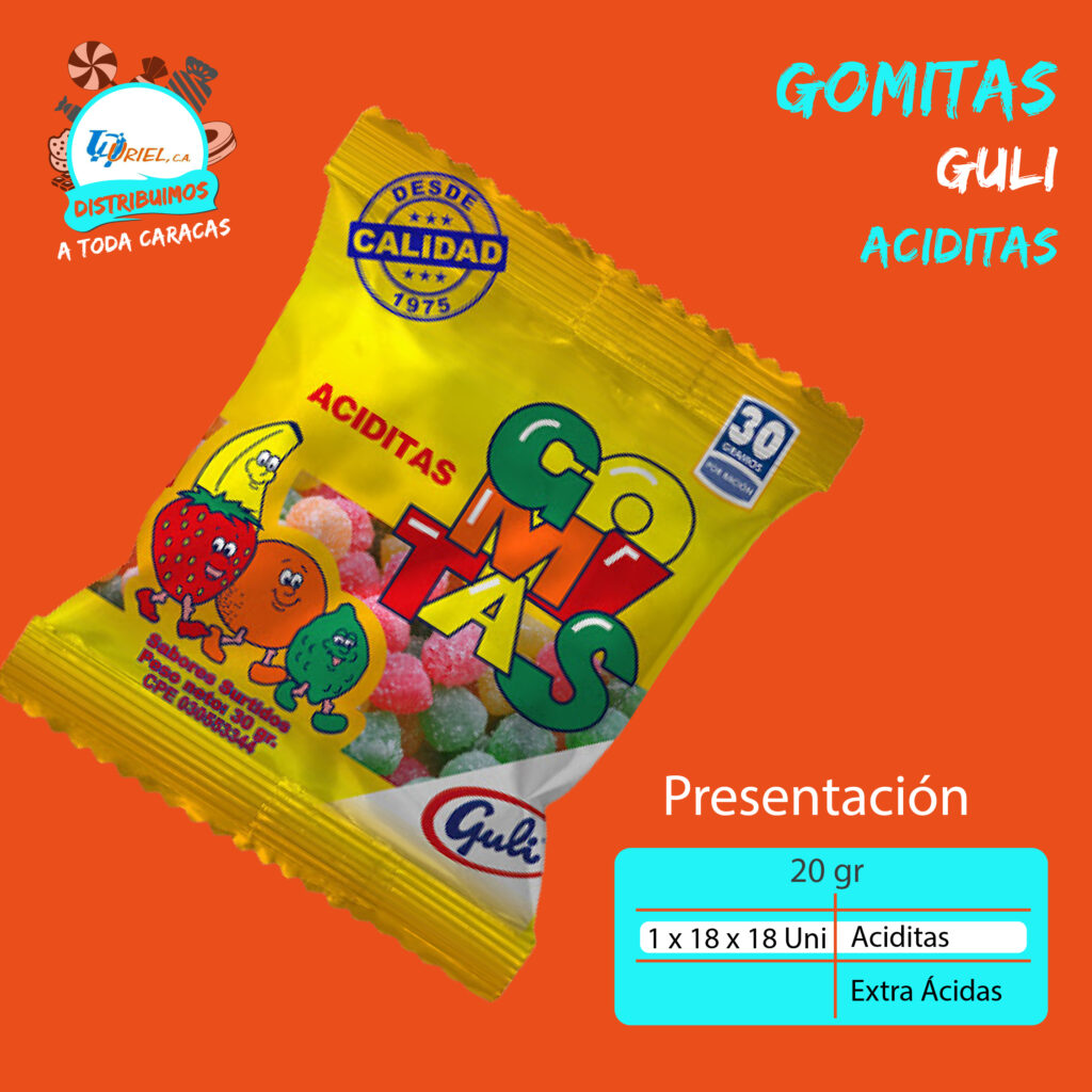 Gomitas Guli Ácidas - Distribuidora Uriel CA Confitería