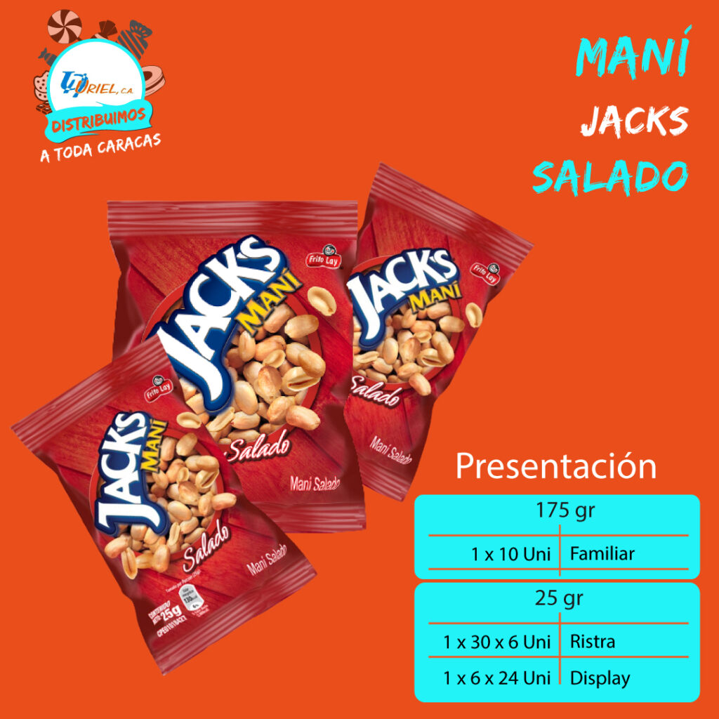 Maní Jack’s Salado Frito Lay - Distribuidora Uriel CA