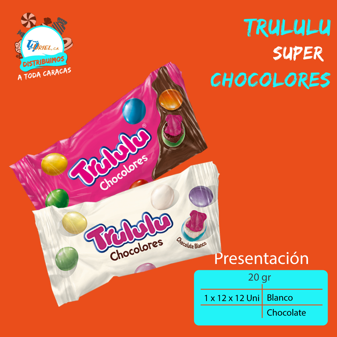 Chocolores Trululu Super 20 gr - Distribuidora Uriel CA Confitería